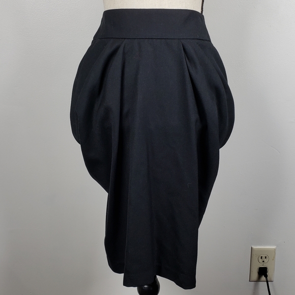 Aryn K | Skirts | Aryn K Black Tulip Gathered Pencil Midi Skirt L ...